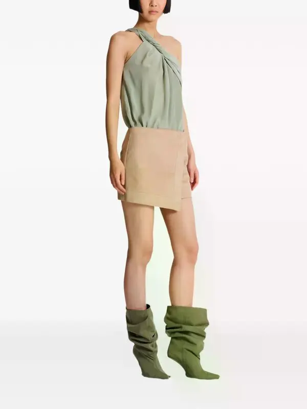 Balmain Suede Mini Skirt
