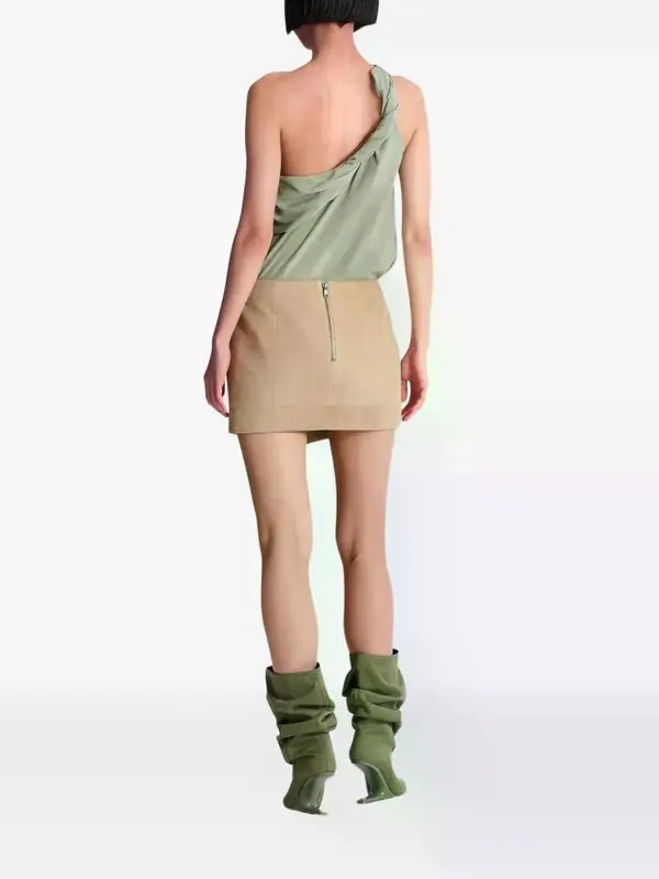 Balmain Suede Mini Skirt
