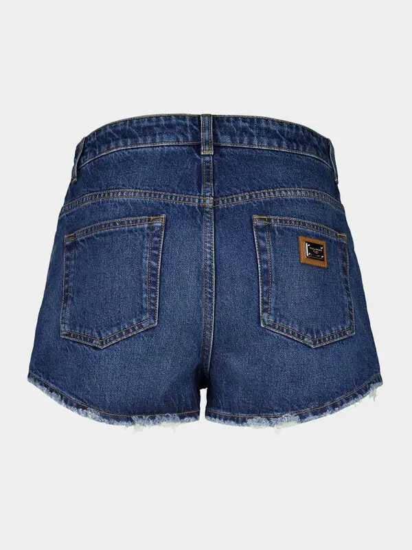 Dolce & Gabbana Dark Denim High-rise Shorts