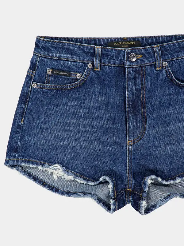 Dolce & Gabbana Dark Denim High-rise Shorts