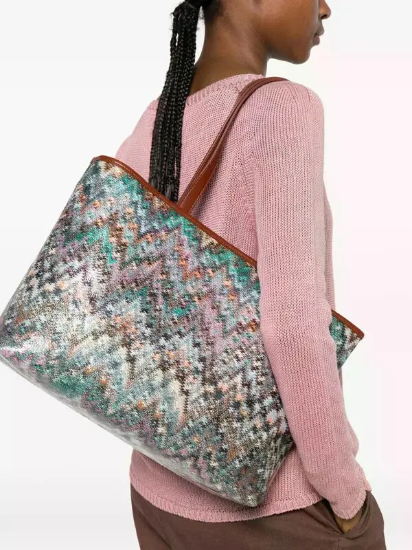 Missoni Large Zigzag Handle Tote Bag