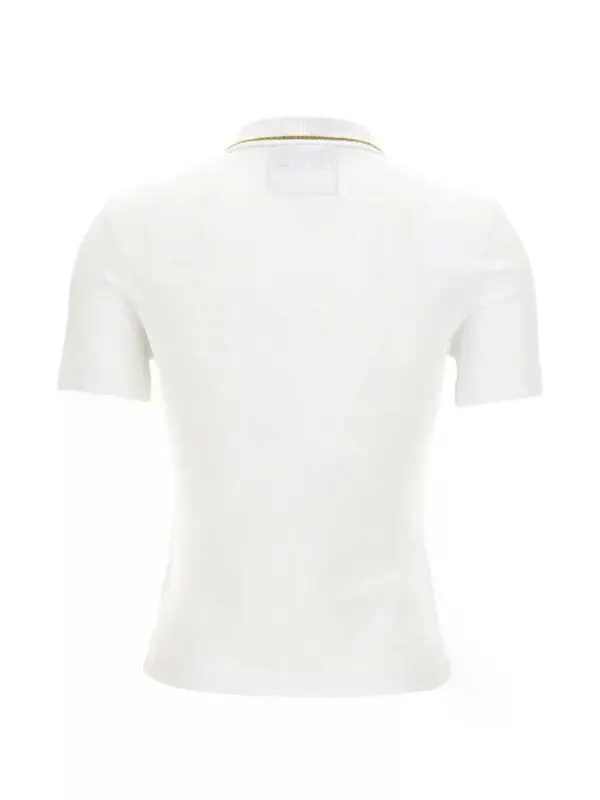 Versace Embroidered Polo T-shirt - White