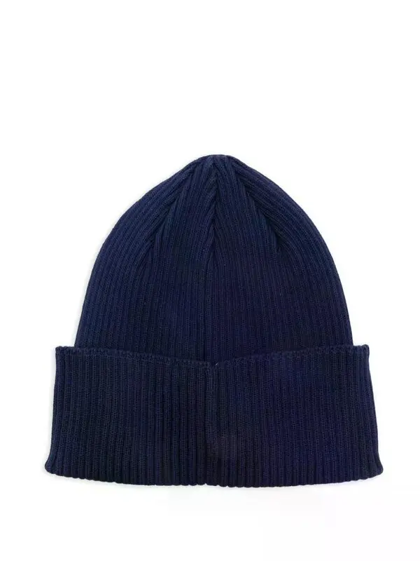 C.P. COMPANY Goggle Detail Beanie Hat - Blue