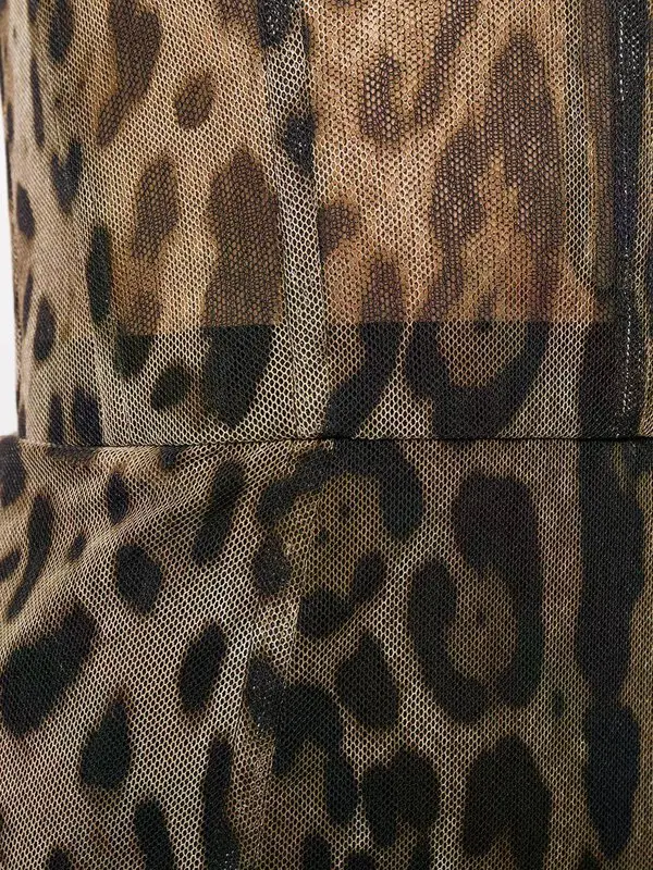 Dolce & Gabbana Leopard-print Bustier Midi Dress