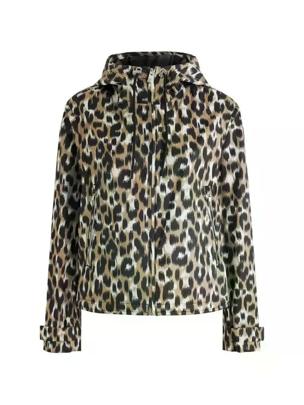Fusalp Kasima Leopard Print Hooded Jacket - Neutrals