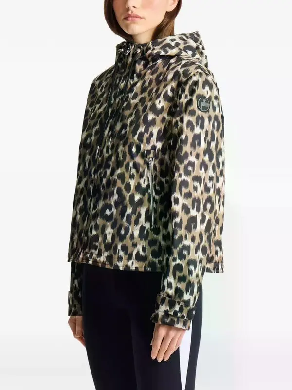 Fusalp Kasima Leopard Print Hooded Jacket - Neutrals