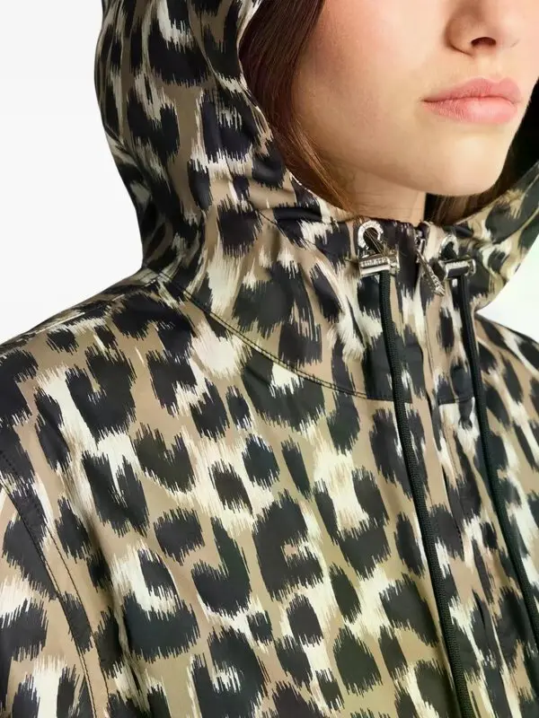 Fusalp Kasima Leopard Print Hooded Jacket - Neutrals