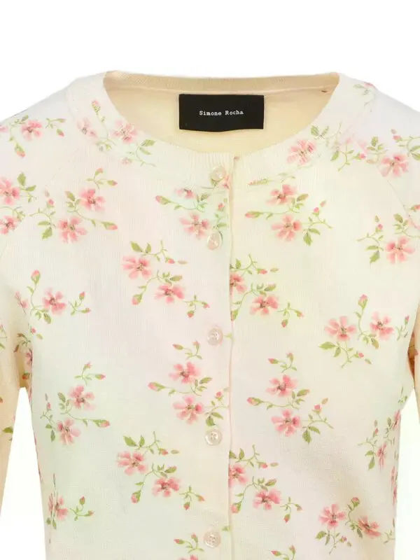 Simone Rocha Floral-print Cardigan