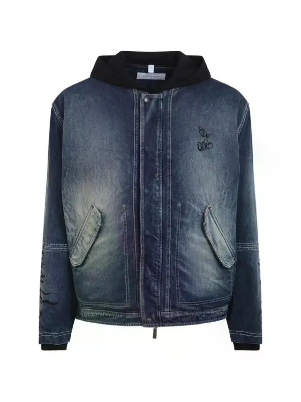 Off-White Hooded Denim Jacket
