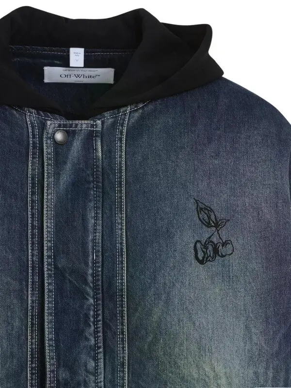 Off-White Hooded Denim Jacket