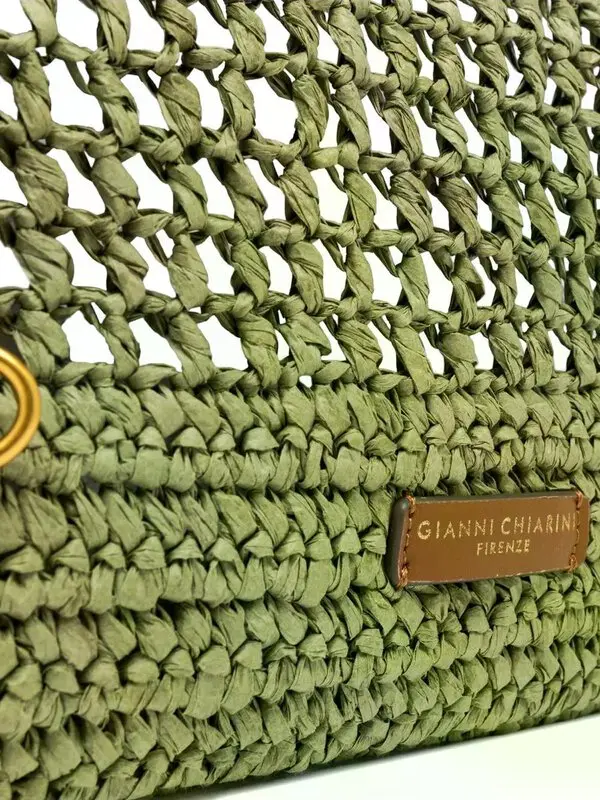 GIANNI CHIARINI Nefeli Crochet Zip Pouch Bag