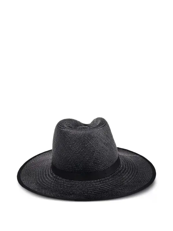 Max Mara Ribbon Woven Hat - Black