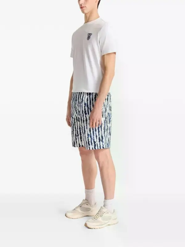 Fusalp Belted Cargo Shorts With Tie-dye Stripe Print