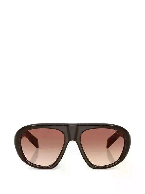 Prada Logo-detail Sunglasses - Brown