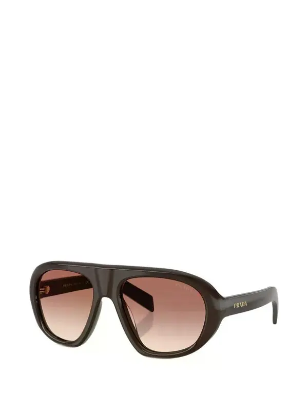 Prada Logo-detail Sunglasses - Brown
