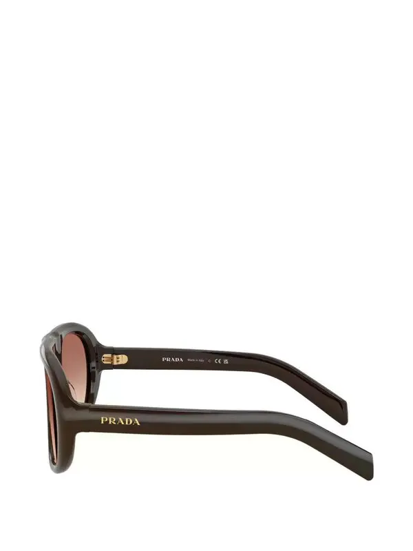 Prada Logo-detail Sunglasses - Brown