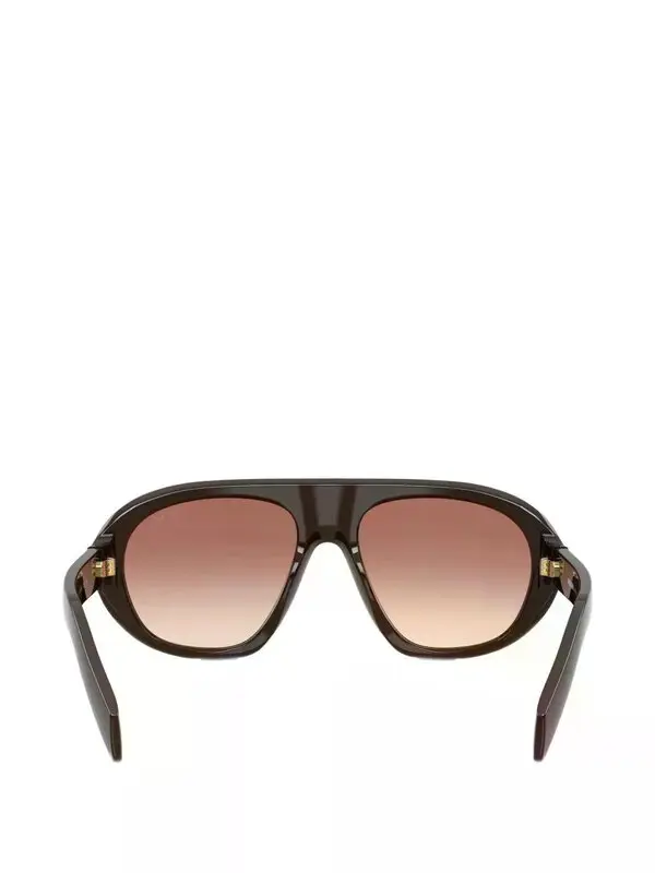 Prada Logo-detail Sunglasses - Brown
