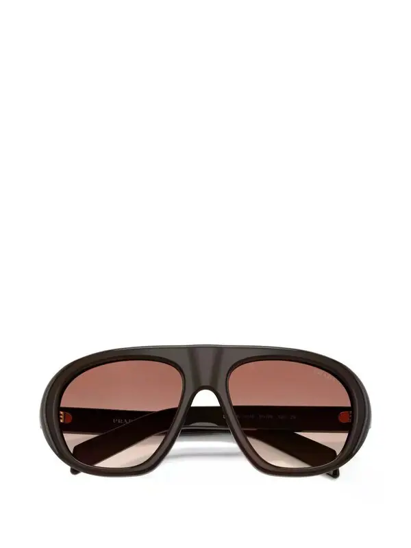 Prada Logo-detail Sunglasses - Brown
