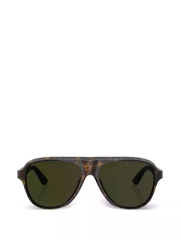 Oliver Spencer Pilot-frame Sunglasses - Brown