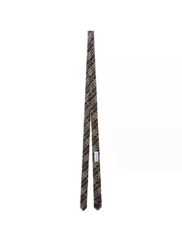 Burberry Check Skinny Silk Tie