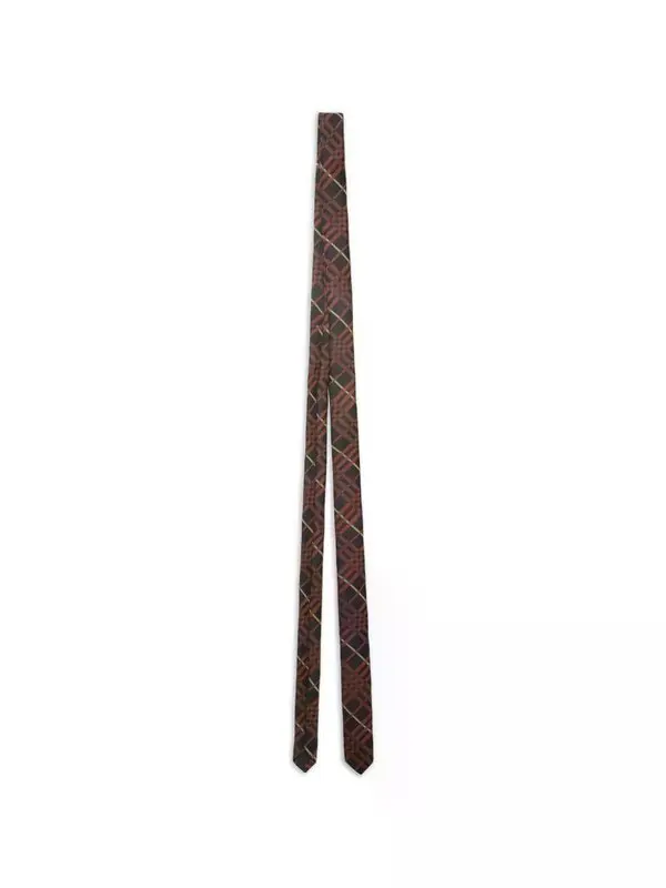 Burberry Checked Silk Skinny Tie