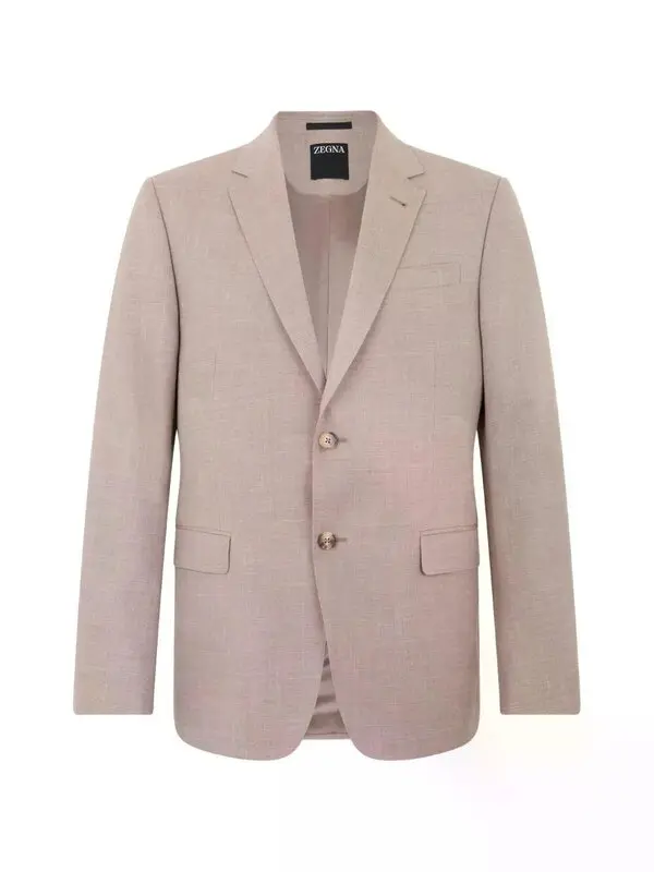 Zegna Single-breasted Blazer - Neutrals
