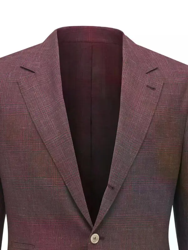 Brunello Cucinelli Plaid Notched Jacket