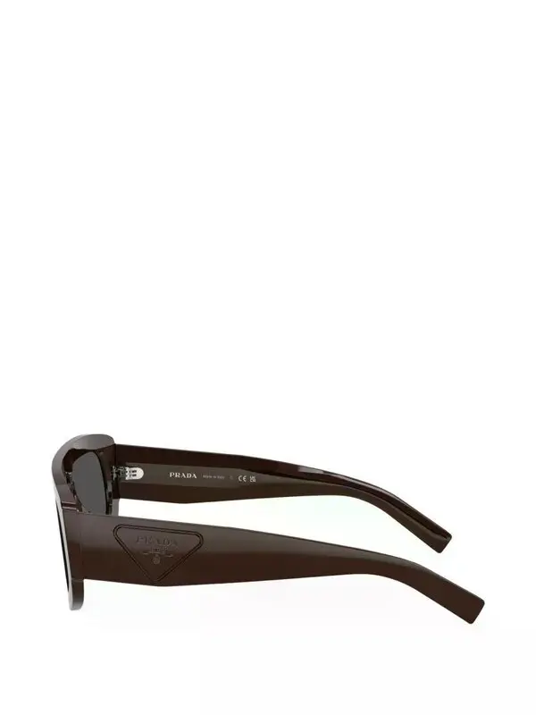 Prada Logo-detail Browline Sunglasses