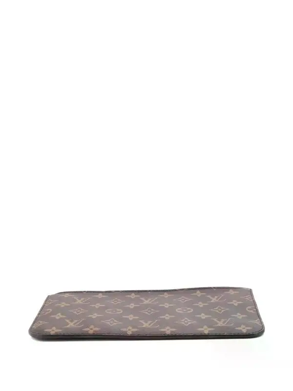 LOUIS VUITTON Neverfull Pochette Damier Large Pouch - Brown