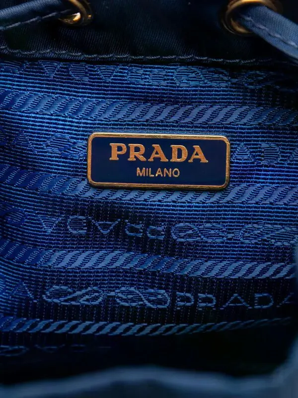 Prada Re-nylon Drawstring Pouch - Blue