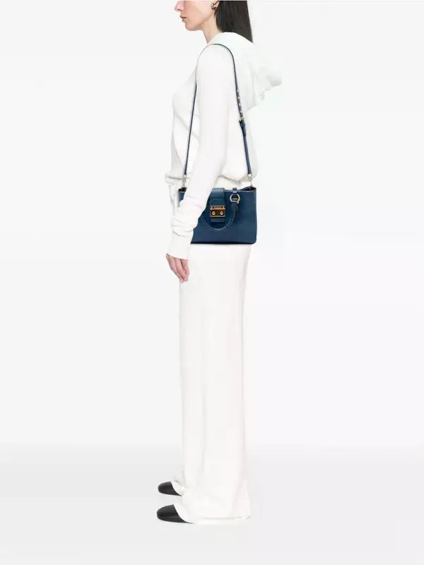 Miu Miu 2010-2026 Goatskin Madras Satchel - Blue