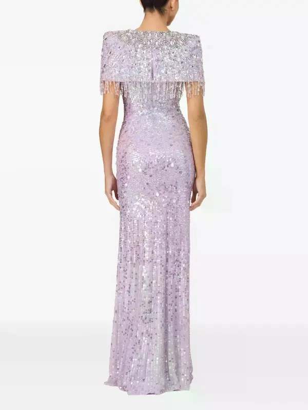 Jenny Packham Eugenie Sequin-embellished Gown - Purple
