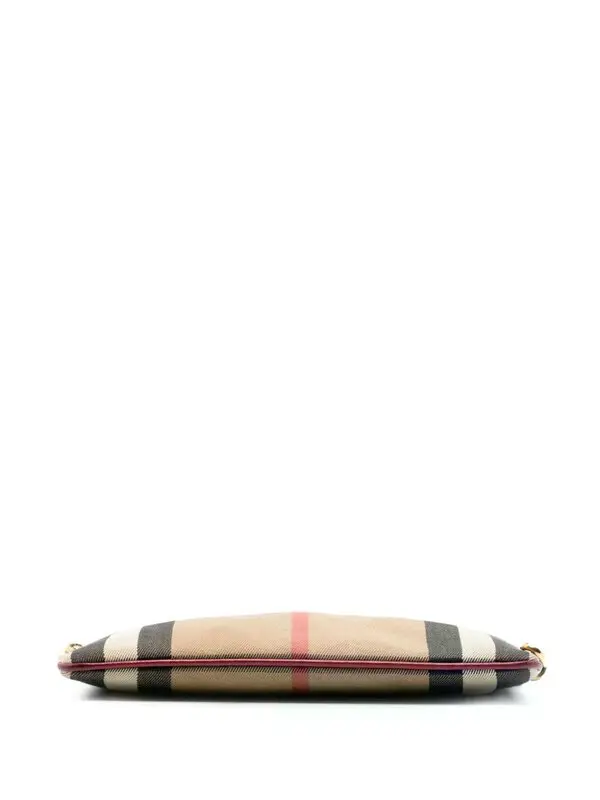 Burberry House Check Canvas Derby Peyton Crossbody Bag - Brown