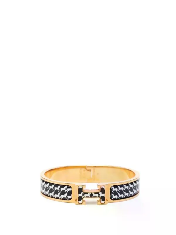 Hermès 2010-2026 Narrow Enamel Cheval Pixel Clic H Bracelet Pm Costume - Black