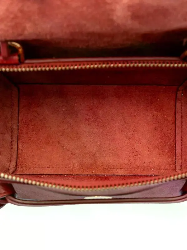 Celine 2018 Nano Grained Calfskin Belt Bag - Red