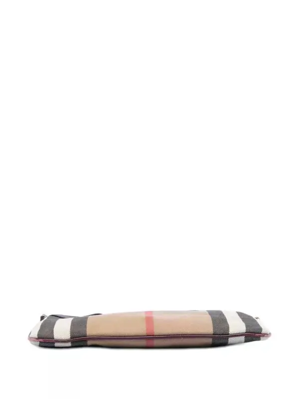 Burberry Mega Check Canvas Peyton Crossbody Bag - Red