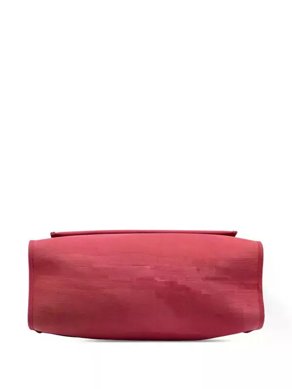 Hermès 2012 Toile Herbag Zip 39 Satchel - Red