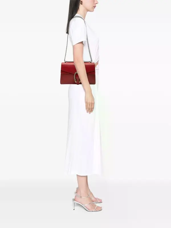 Gucci Dionysus Leather Shoulder Bag - Red