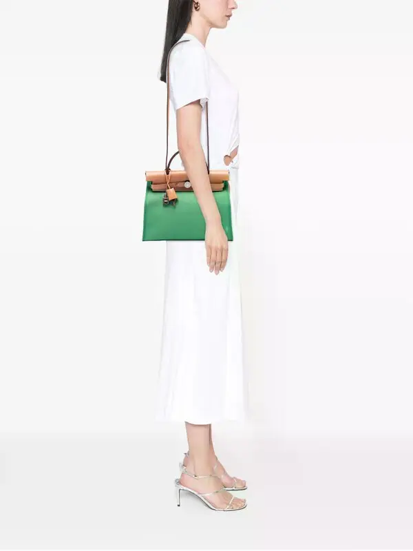 Hermès 2016 Toile Herbag Zip 31 Satchel - Green