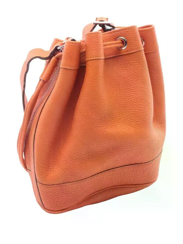 Hermès 2008 Taurillon Clemence Market Pm Bucket Bag - Orange