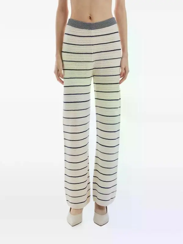 CRUSH COLLECTION Striped Straight Trousers