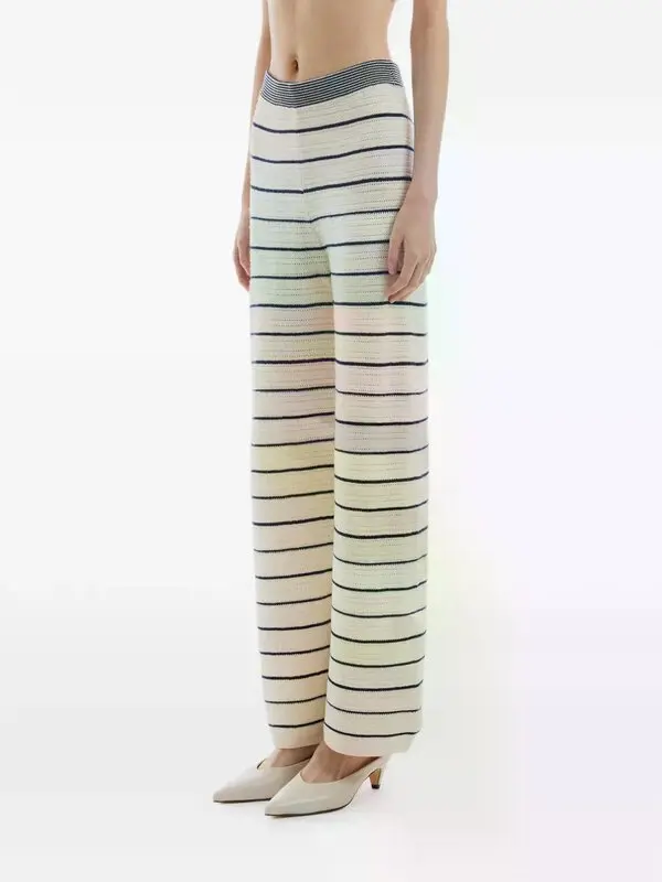 CRUSH COLLECTION Striped Straight Trousers