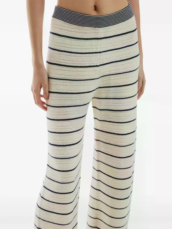 CRUSH COLLECTION Striped Straight Trousers