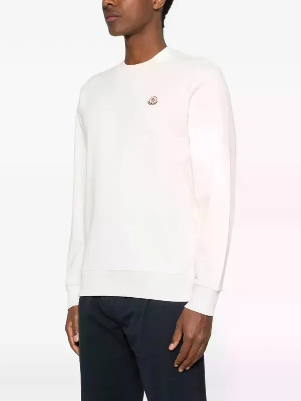 Moncler Logo-patch Sweatshirt - Neutrals