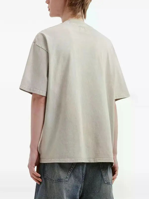 Izzue Embossed-graphic T-shirt - Neutrals