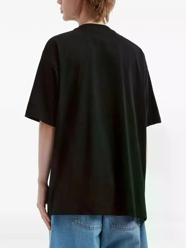 CHOCOOLATE Bear-patch T-shirt - Black