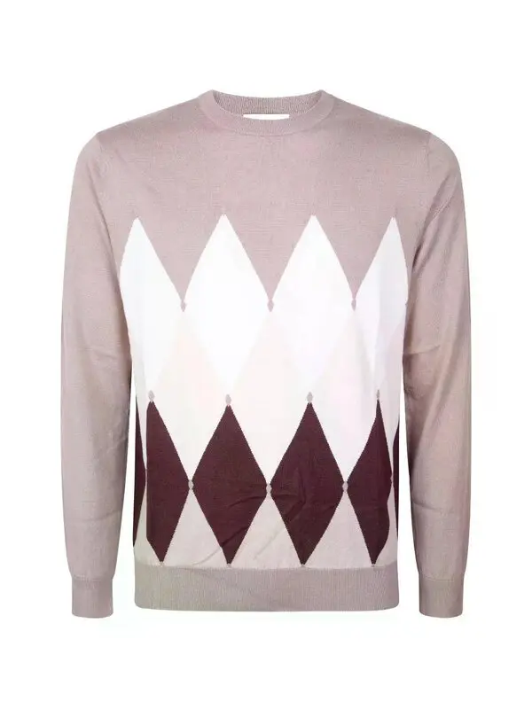 BALLANTYNE Argyle Knit Sweater - Neutrals