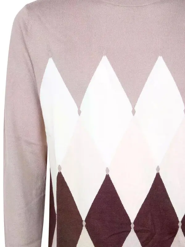 BALLANTYNE Argyle Knit Sweater - Neutrals