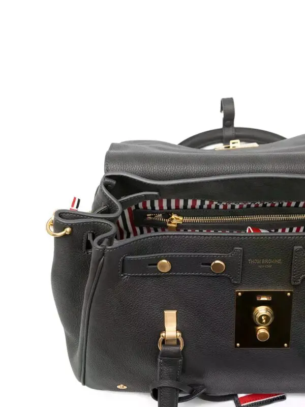Thom Browne Bolton Pebbled Tote - Grey