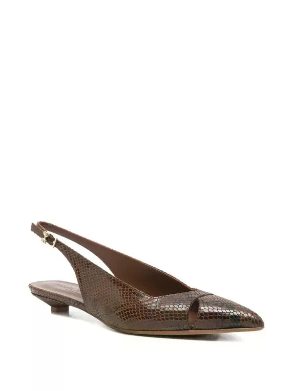 SERGIO LEVANTESI Fatima Pointed-toe Leather Pumps